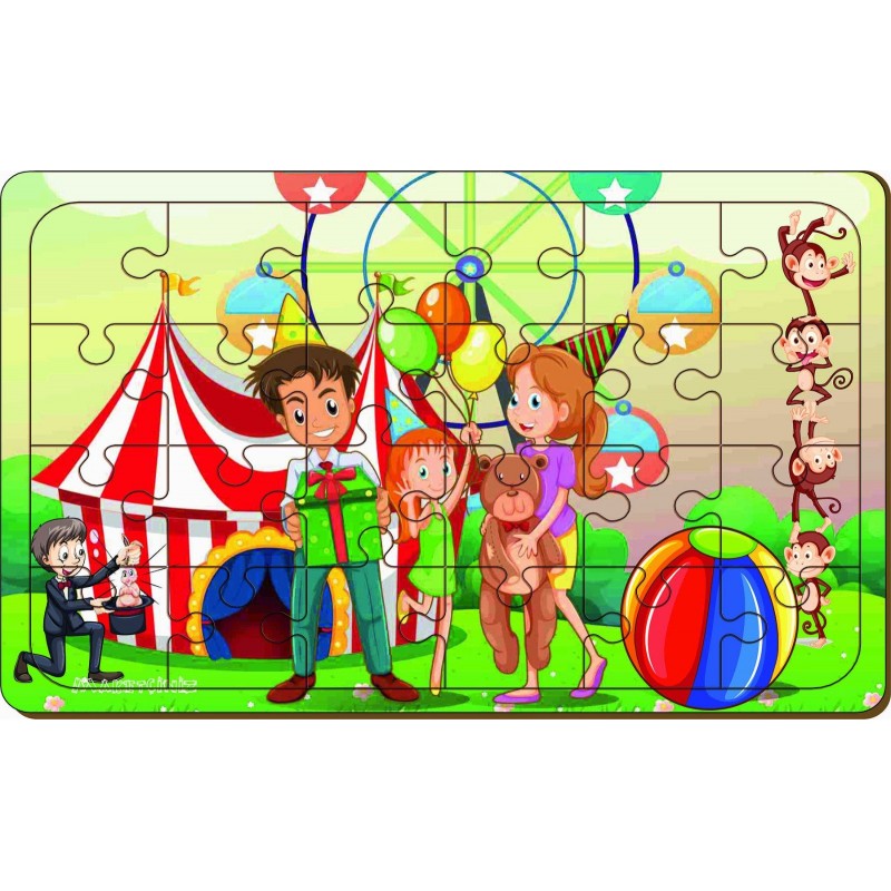 Ahşap Puzzle Aile - 24 Parça - ALSA İş Eğitim Malzemeleri